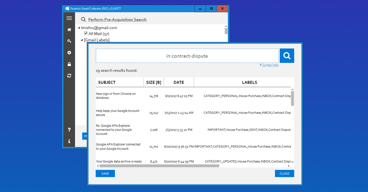 Forensic Email Collector - Expertly Preserve Email Evidence